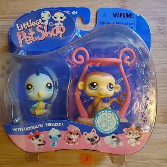 Hasbro | Toys | Littlest Pet Shop Monkey Bird 206 | Poshmark